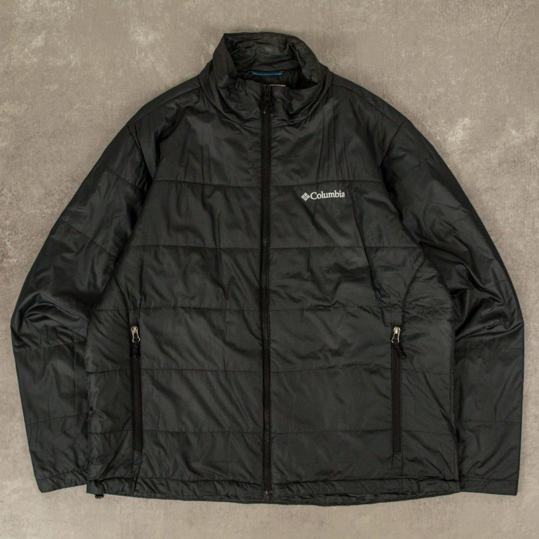 Vintage Columbia Padded Jacket L Mens Grey Outdoor Hiking - Etsy