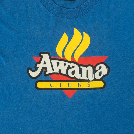 Vintage 1990 Awana Clubs Boxy Single Stitch T-Shirt U… - Gem