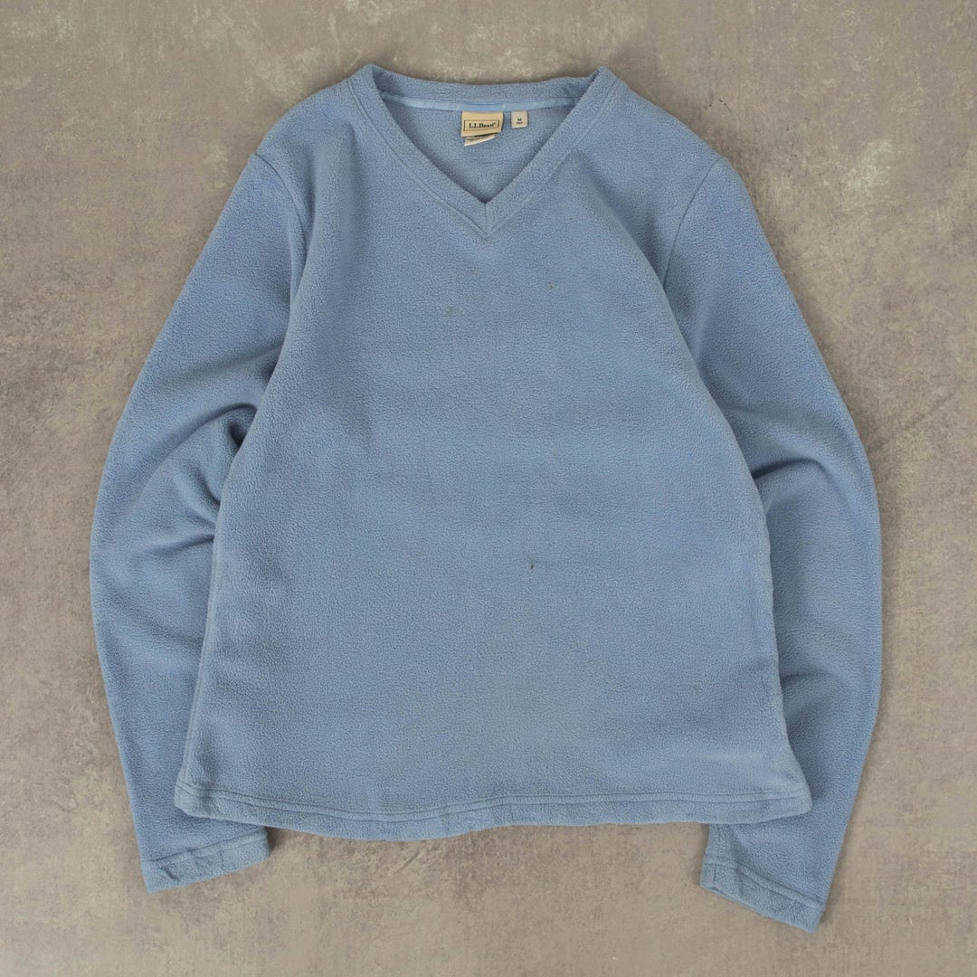 Vintage L.l.bean V-neck Sweatshirt Fleece M Womens Lilac Outdoor - Etsy