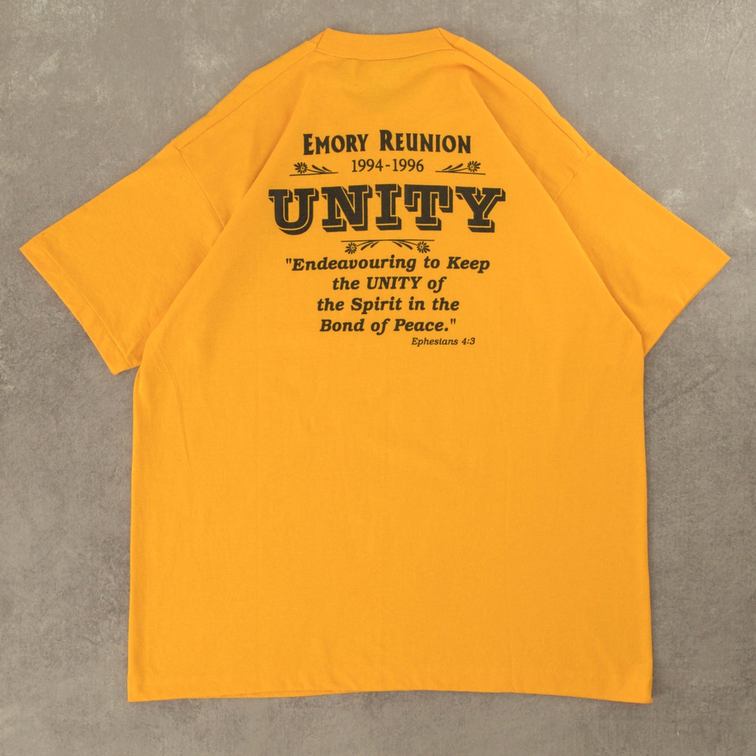 Vintage 1996 Emory Reunion Single Stitch T-shirt USA Made XXL Yellow - Etsy
