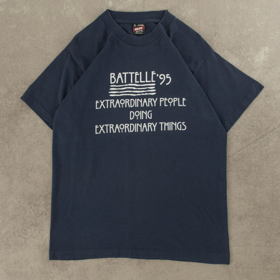 Vintage 1995 Battelle Single Stitch T-shirt Medium Blue - Etsy
