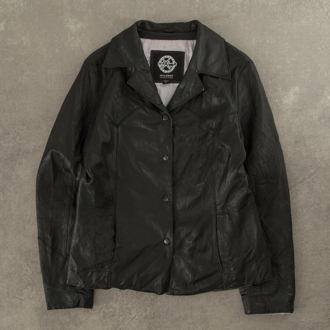 Vintage Y2K Leather Jacket Graphic Logo Large Black - Etsy