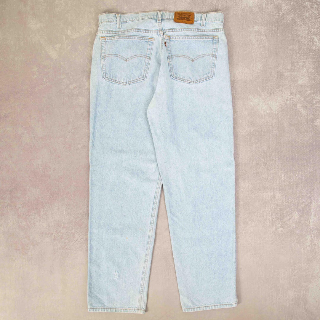 Vintage 90s Levi's 540 Relaxed Fit Orange Tab Jeans W35 L30 Men's Light Blue - Etsy