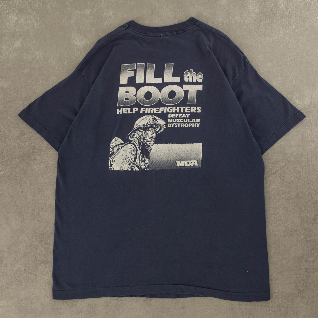 Vintage 1994 Fill the Boot Single Stitch T-shirt USA Made XL Blue - Etsy
