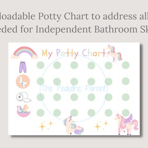 Unicorn Potty Chart Steps Potty Training Chart Potty - Etsy