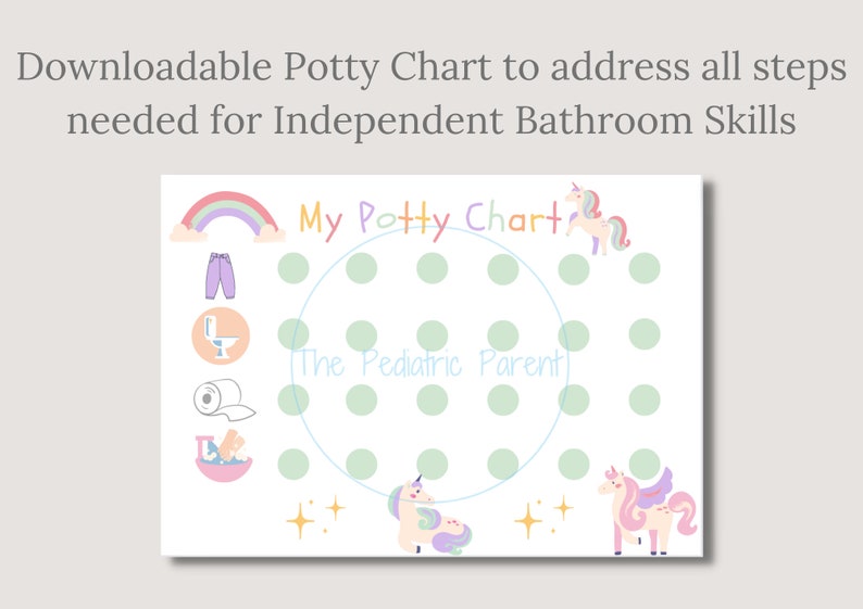 Unicorn Potty Chart Steps Potty Training Chart Potty - Etsy