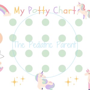 Unicorn Potty Chart Steps Potty Training Chart Potty - Etsy
