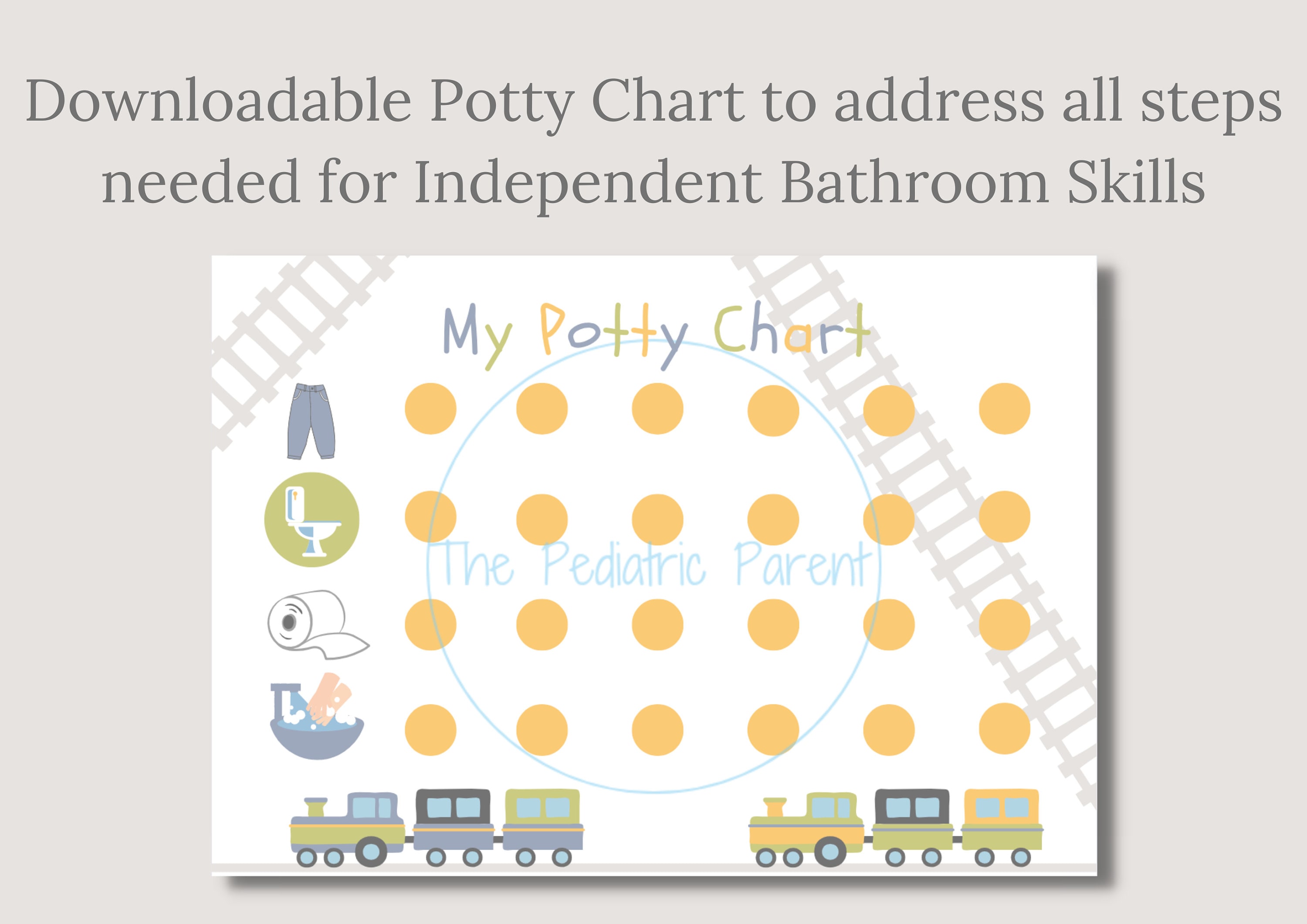 Train Potty Chart Steps Potty Training Chart Potty Training Printable ...