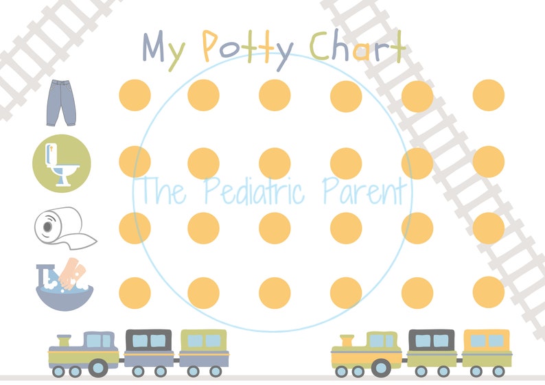 Train Potty Chart Steps Potty Training Chart Potty Training Printable ...