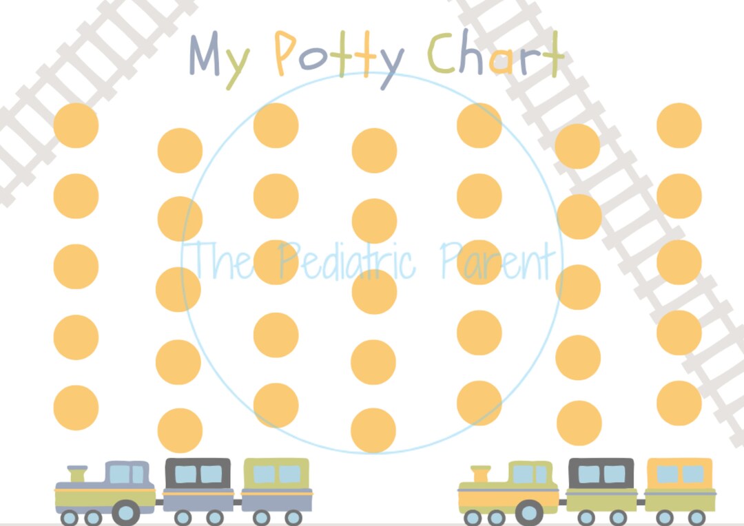 Trains Potty Chart Potty Training Chart Potty Training - Etsy