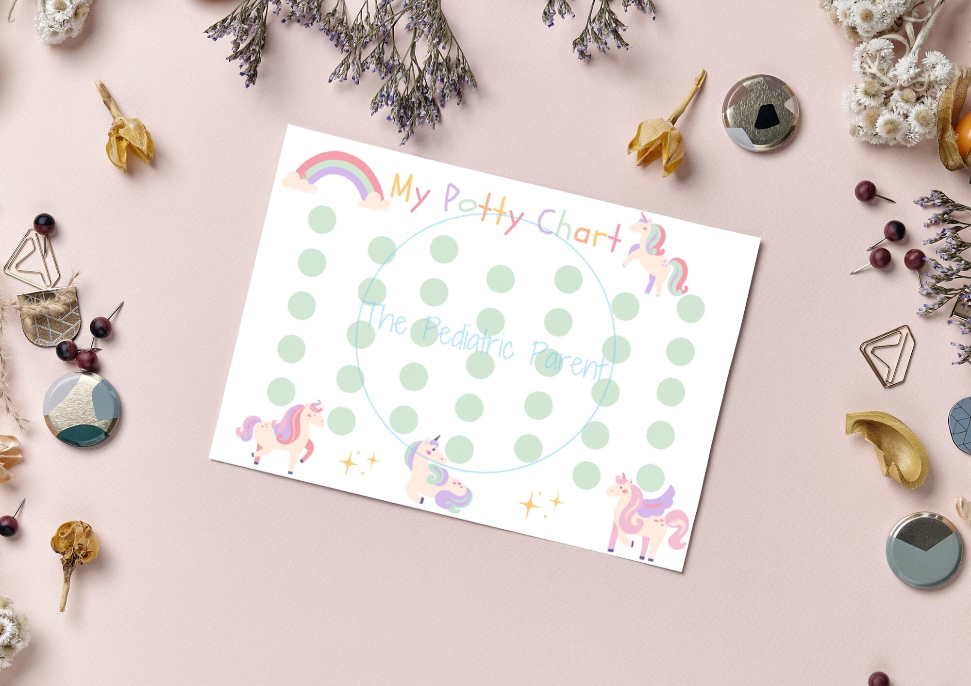 Unicorn Potty Chart Potty Training Chart Potty Training - Etsy