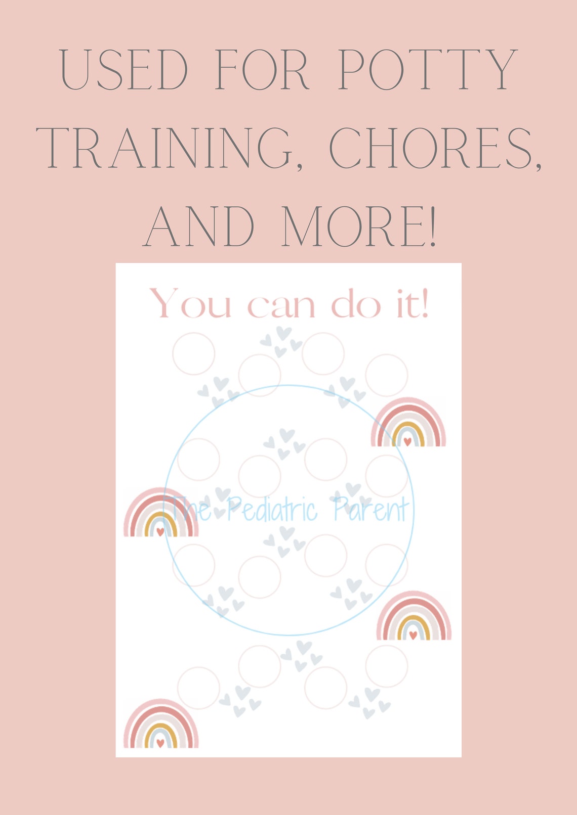 Rainbow Reward Chart Potty Training Chart Potty Training Printable ...