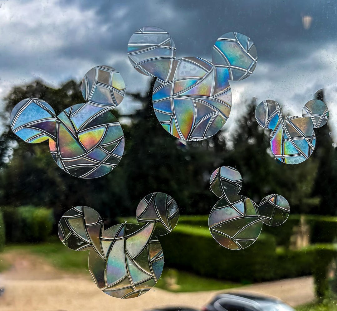 Mouse Window Decals, Set of 5 Sun Catchers, Sun Catcher - Etsy