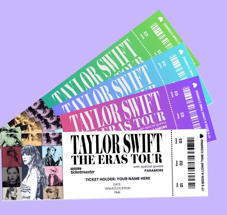 DIGITAL DOWNLOAD Taylor Swift Concert Ticket, Customizable Concert ...