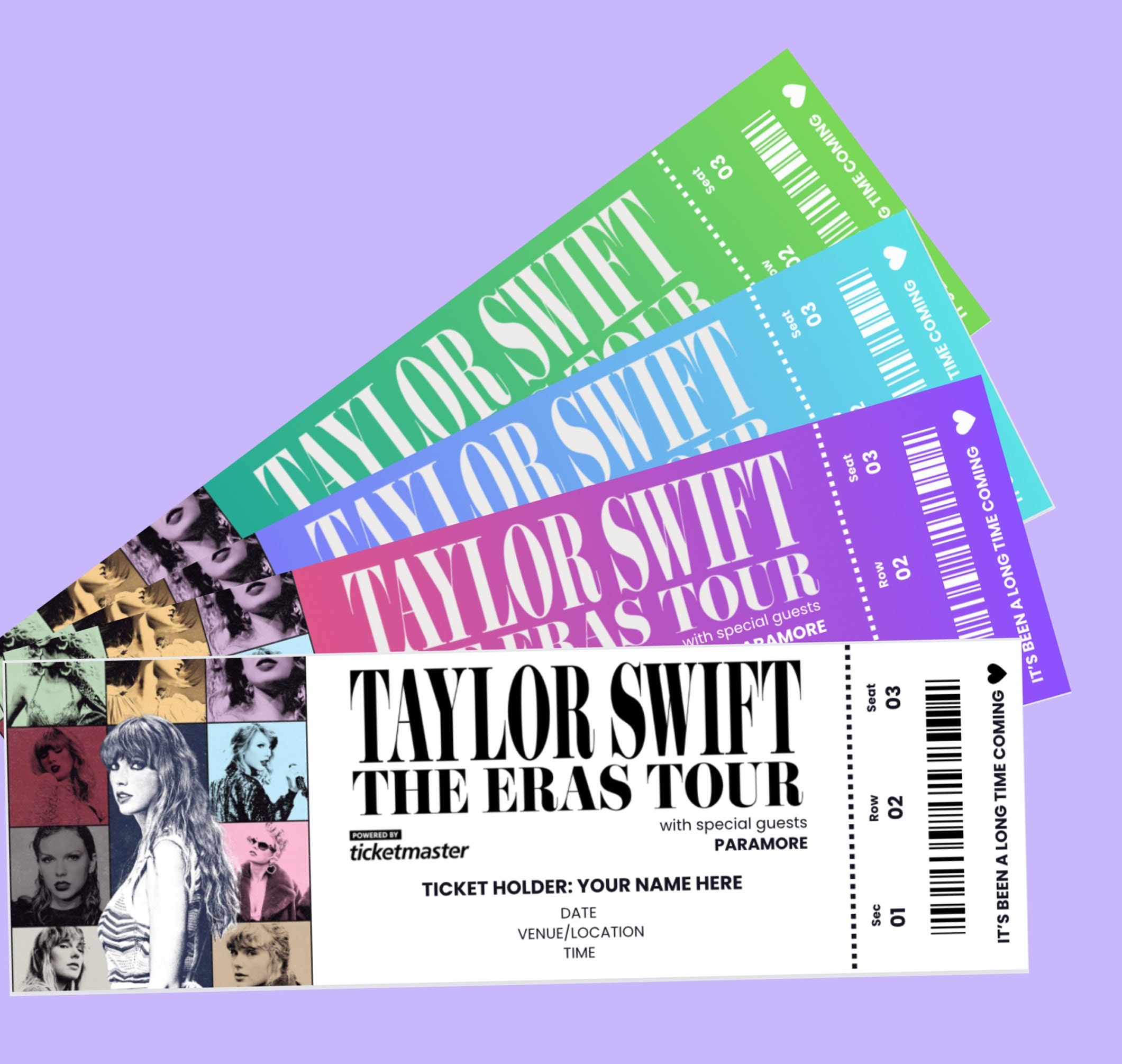 DIGITAL DOWNLOAD Taylor Swift Concert Ticket, Customizable Concert ...