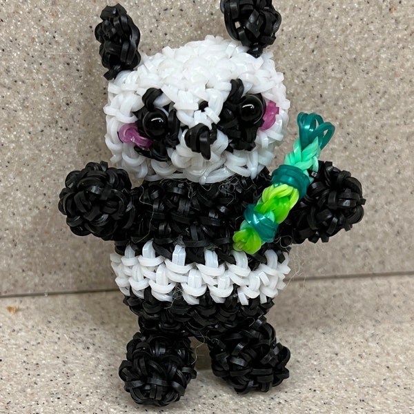 Rainbow Loom Panda - Etsy