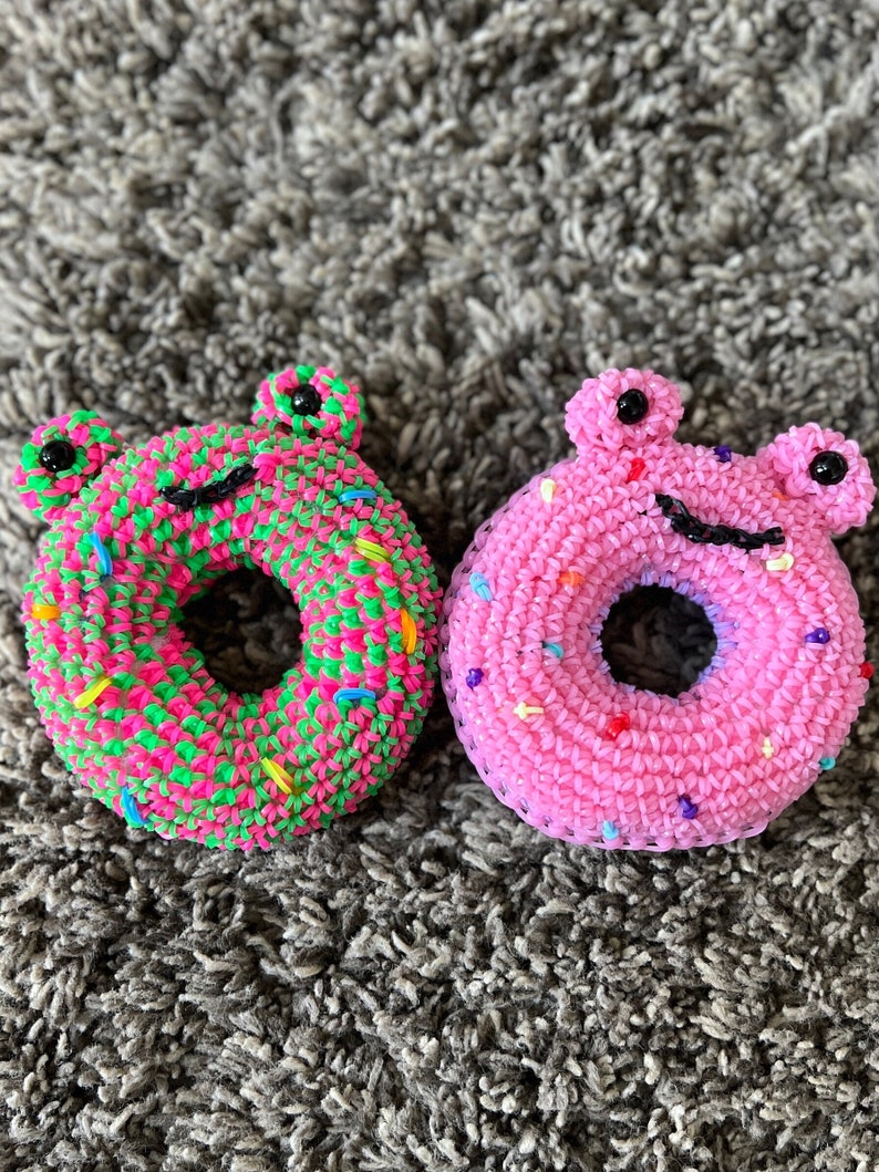 Donut Frog - Rainbow Loom, Loomigurumi - Etsy