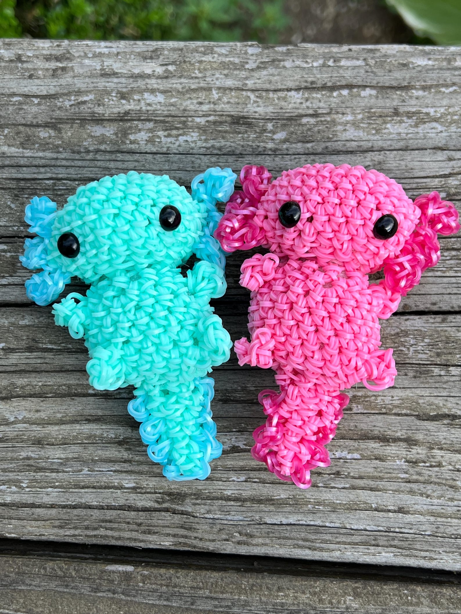 Axolotl - Rainbow Loom, Loomigurumi - Etsy