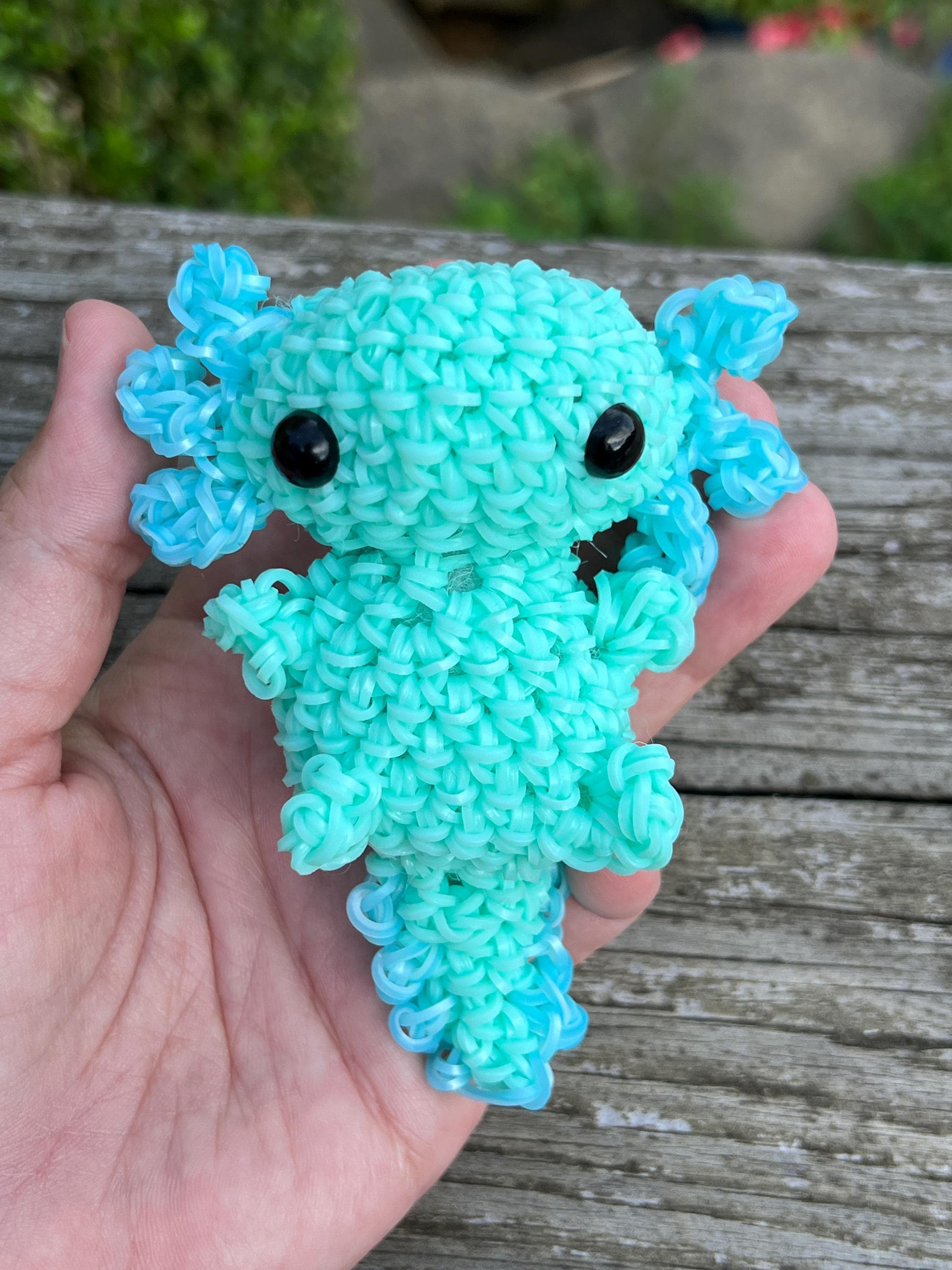 Axolotl - Rainbow Loom, Loomigurumi - Etsy