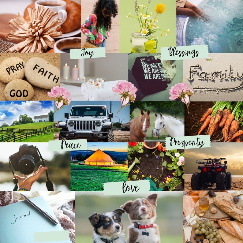 Vision Board Printables Vision Board Words Faith Based - Etsy Australia