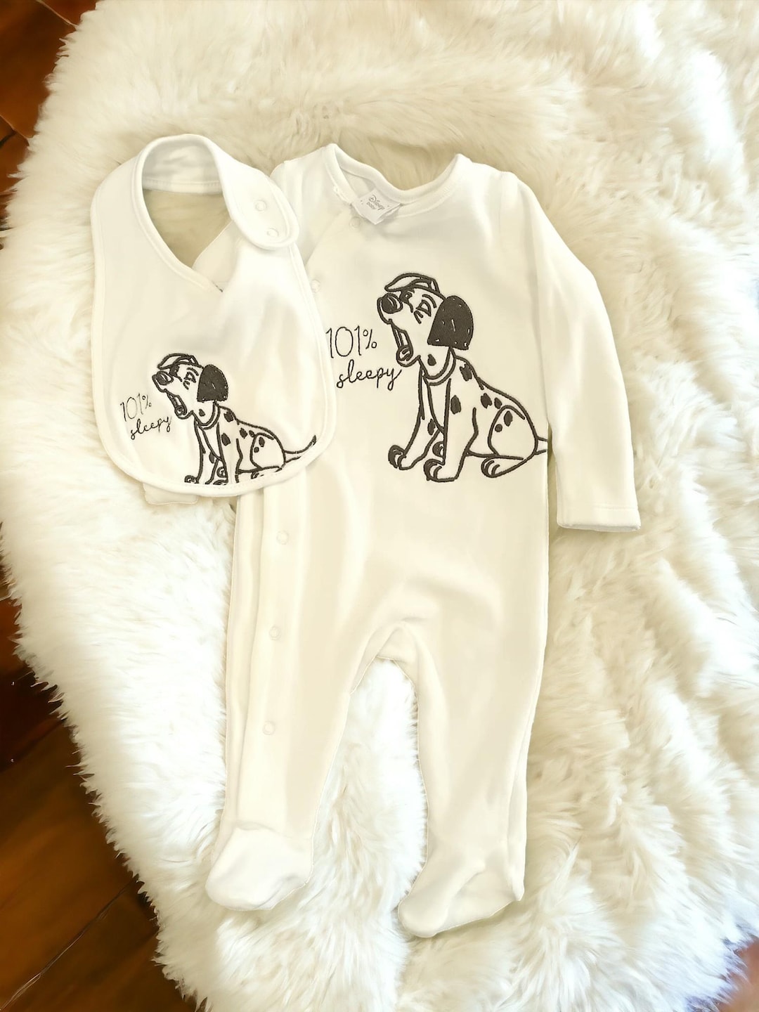 Disney's 101 Dalmations Babygro With Matching Bib, Baby Clothes ...