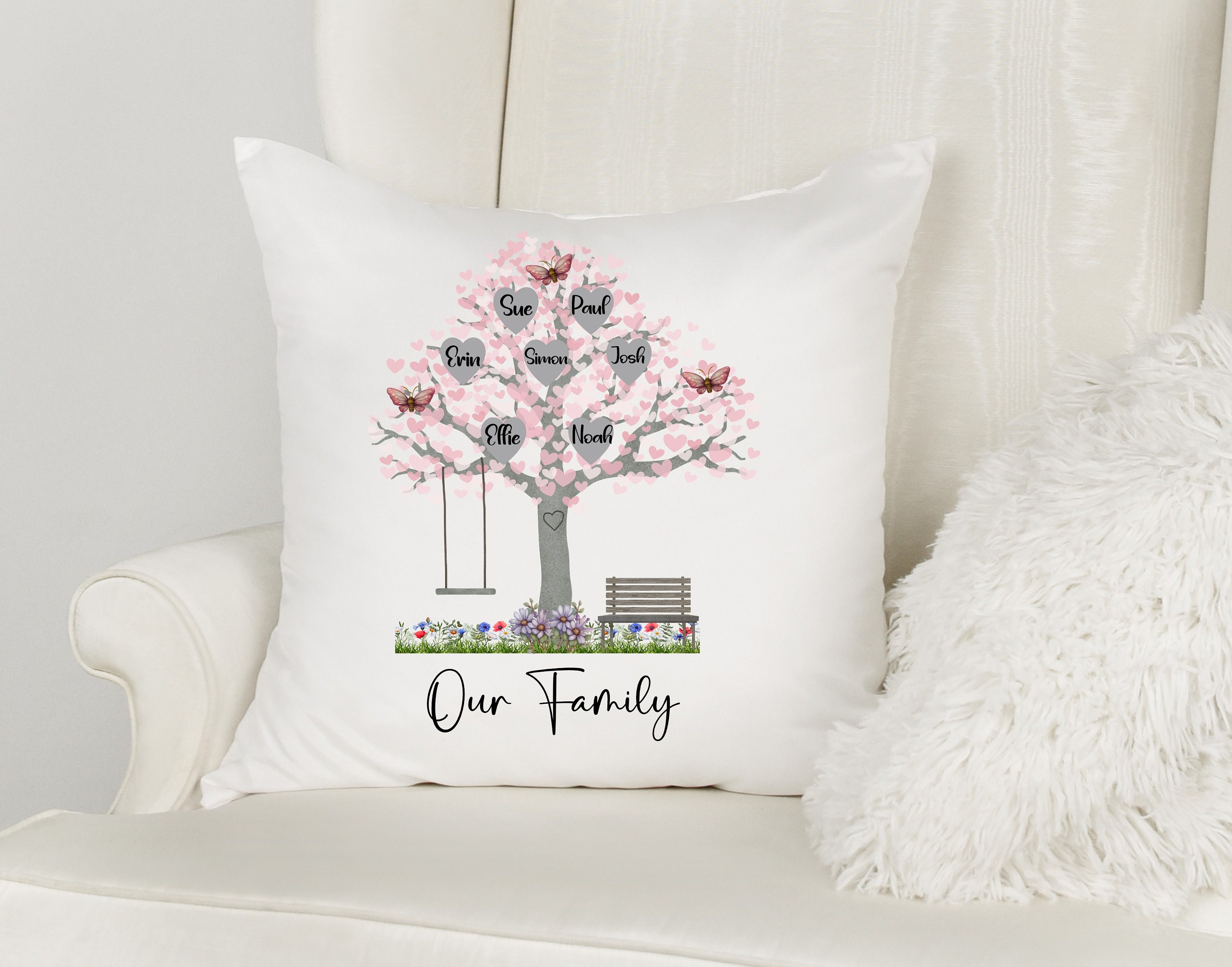 Pink Family Tree Design Digital Download - Etsy