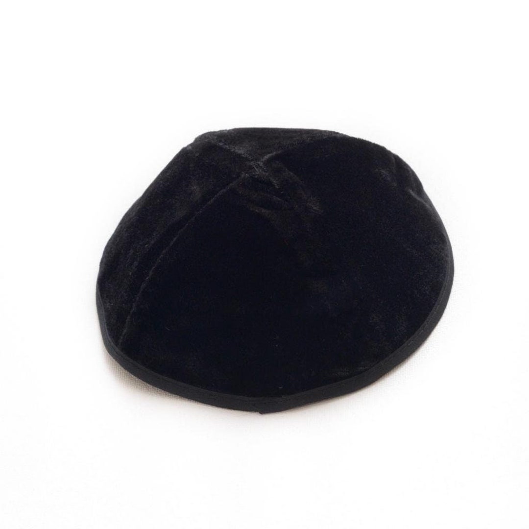 Simple Black Velvet Yarmulke Kippah Cupples Jewish Kippa Hat Judaica ...