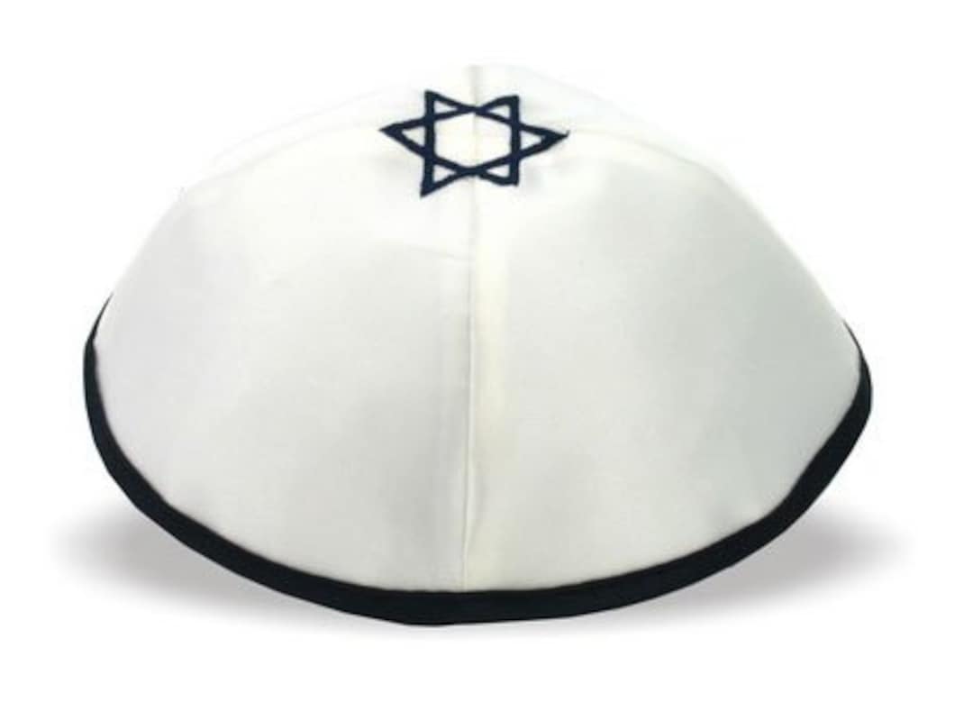 Satin Star of David Yarmulke Kippah Cupples Jewish Kippa Hat Judaica ...