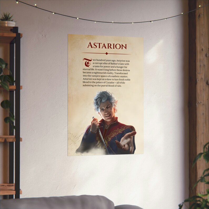 Astarion - Baldur's Gate 3 Poster - Etsy