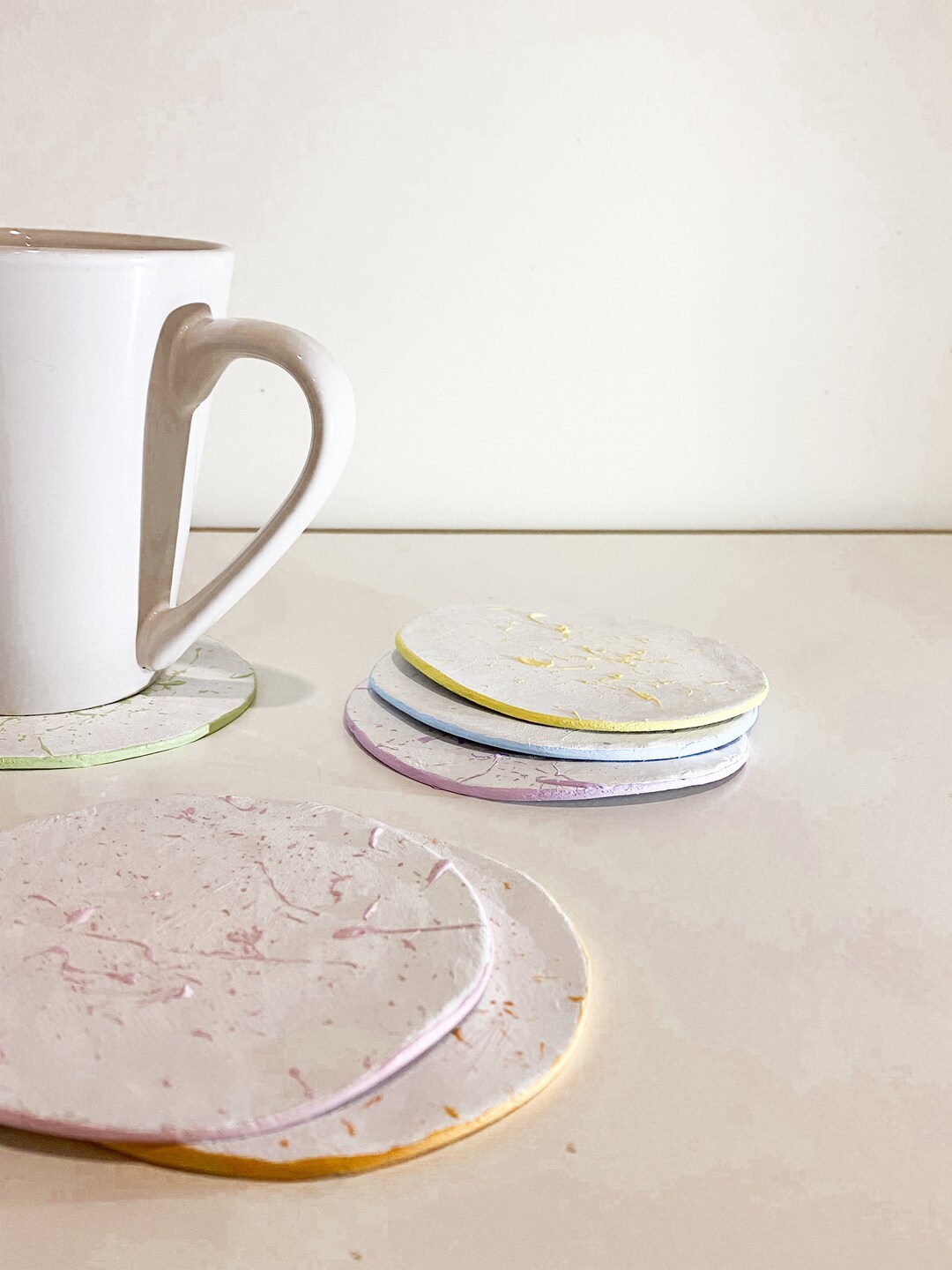 Clay Cup Coaster / Clay Coaster - Etsy