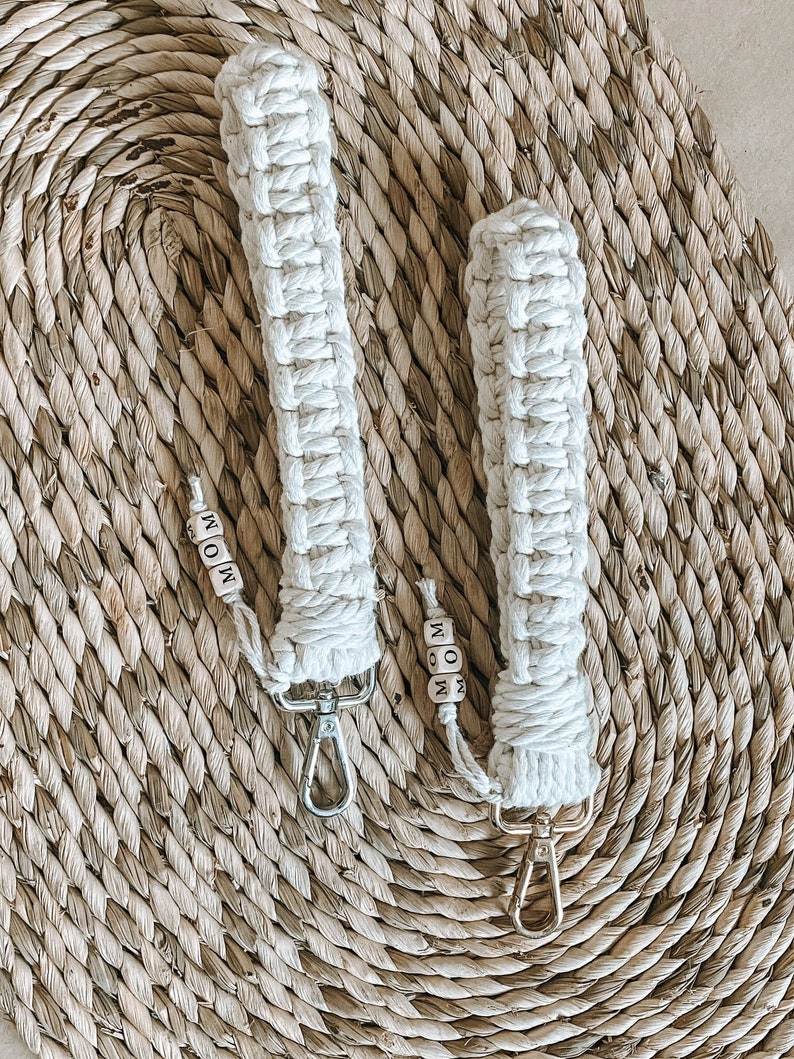 Custom Macramé Key Chain Personalized Wristlet Macrame Keychain - Etsy