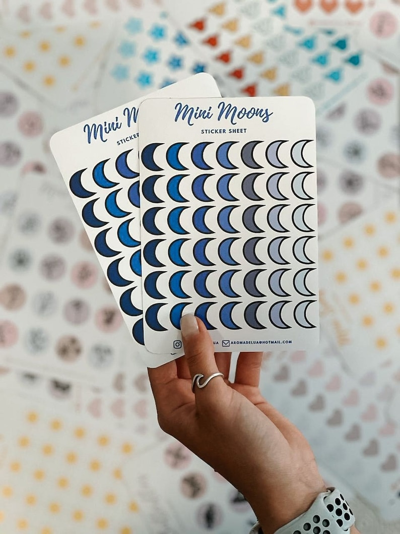 Sticker Sheet - Moons | Bullet Journal Stickers, Planner Stickers ...