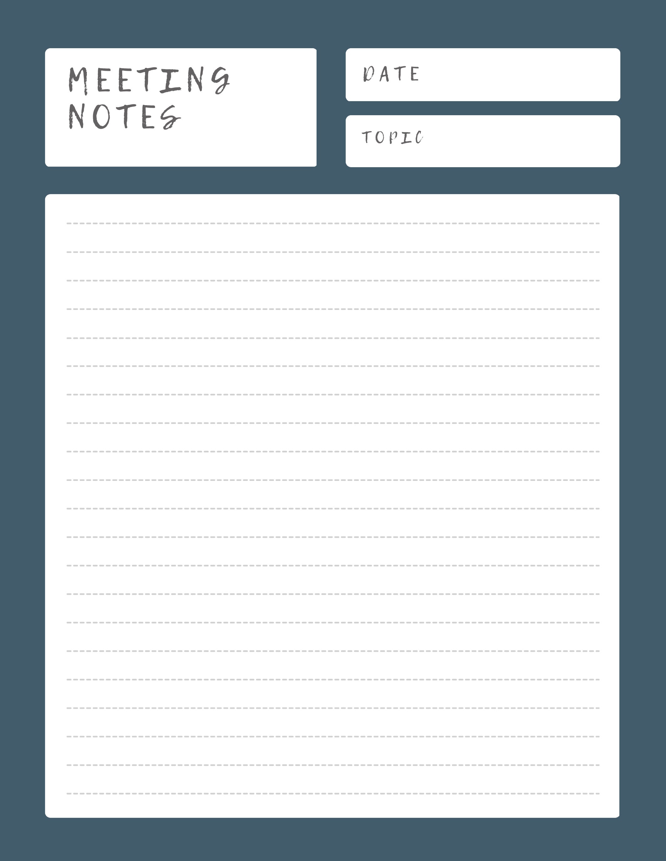 Meeting Notes Digital Download - Etsy