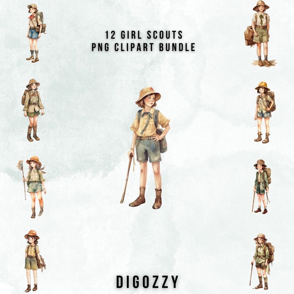 Girl Scouts Watercolor - Etsy