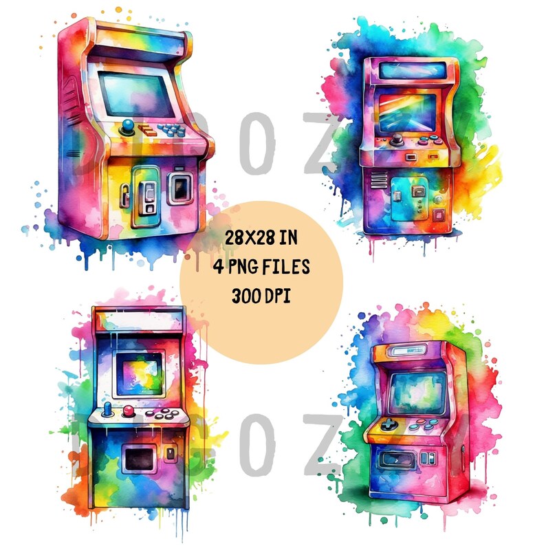 Arcade Game Clipart Arcade Game Clipart Arcade Game Png - Etsy