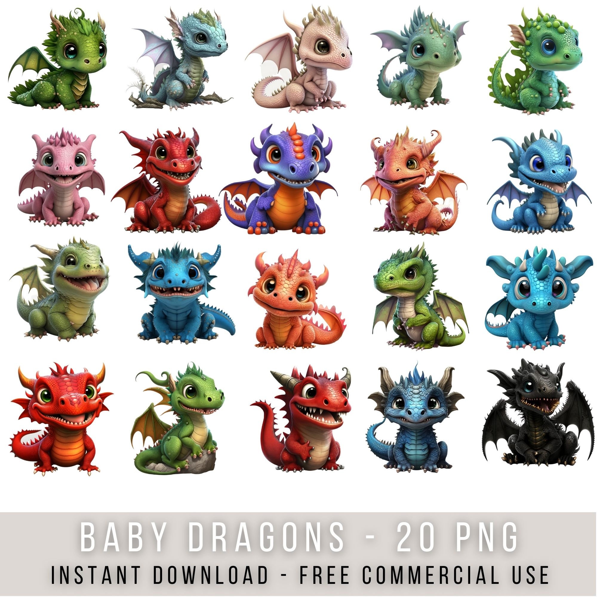 Baby Dragon Cute Clipart Dragon Art Dragon Png Dragon - Etsy