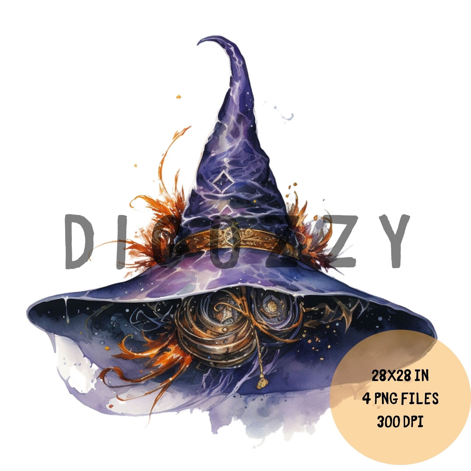 Watercolor Witch Hat Clipart Watercolor Clipart Halloween - Etsy