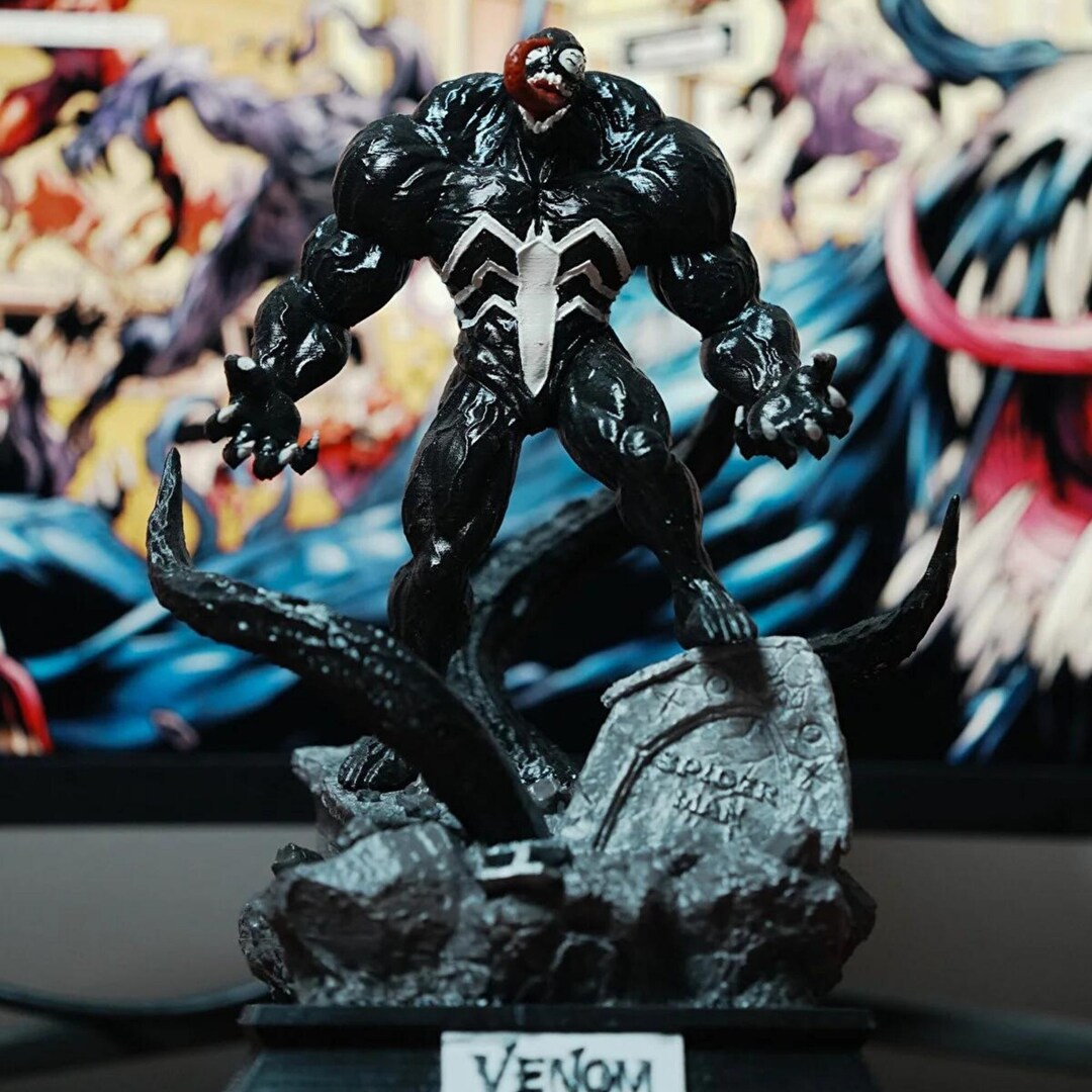 Venom, Painted, 3d Printed, Figurines, Handmade, Statue, Home Decor ...