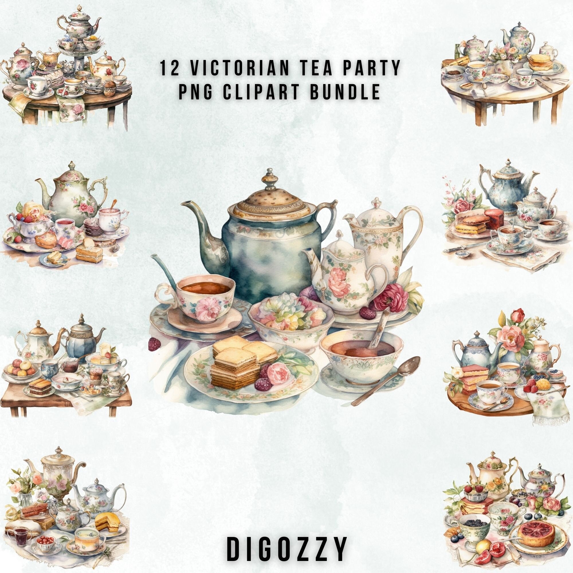 Victorian Tea Party Clip Art