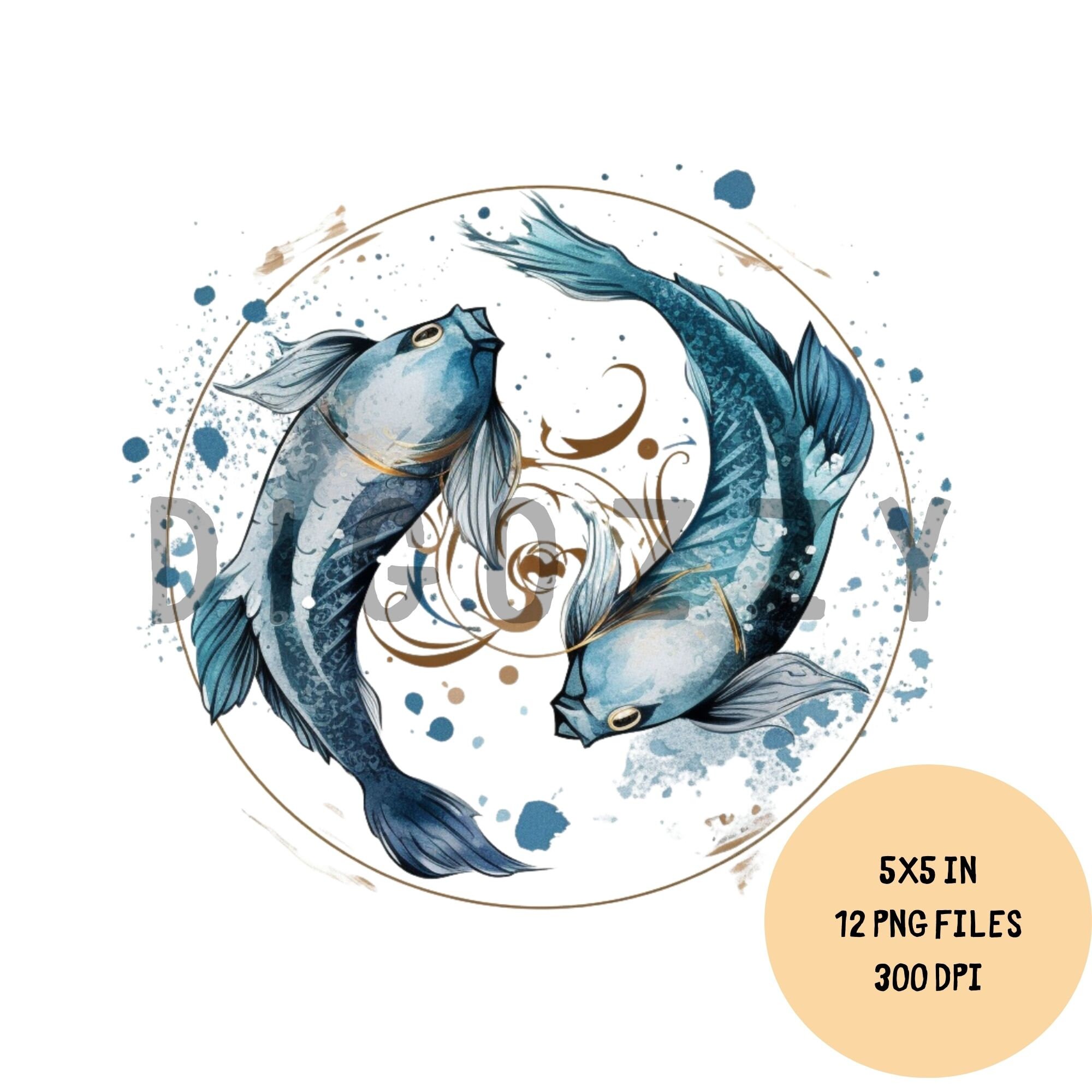 Pisces Sign Clipart Zodiac Clipart Astrology Clipart - Etsy