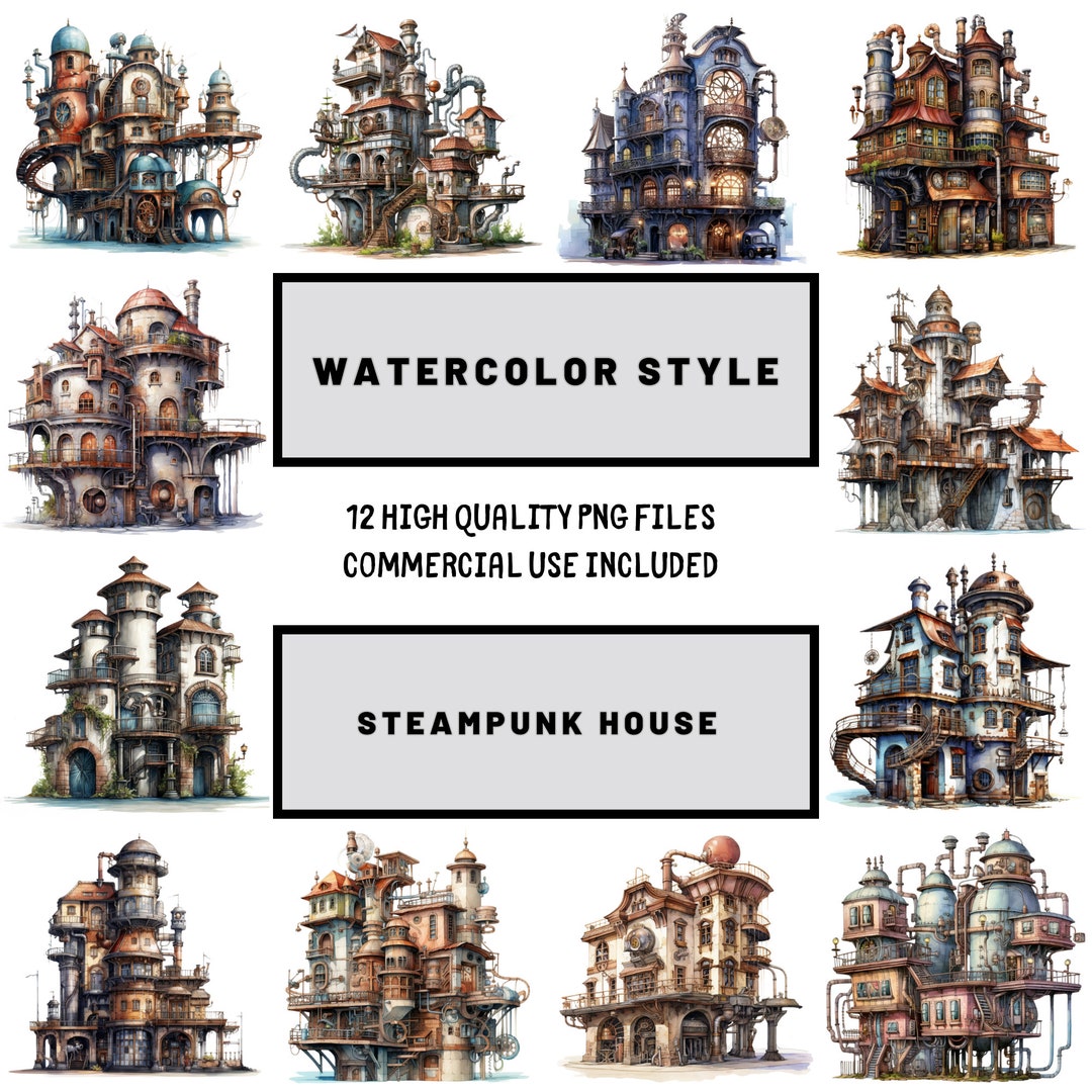 Steampunk House Steampunk Design Steampunk Aesthetic - Etsy
