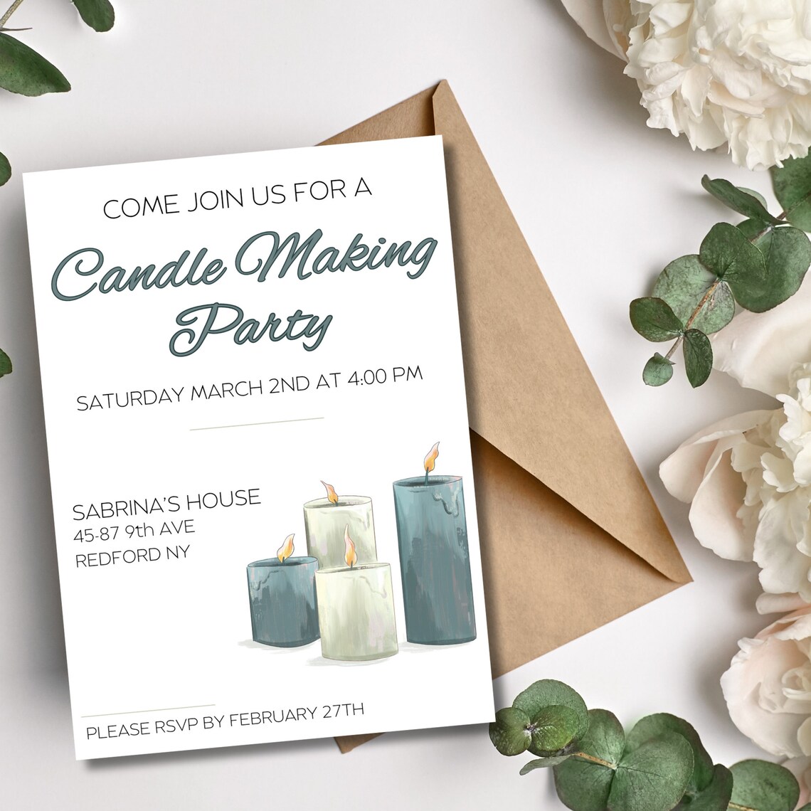 Candle Making Party Invite, Candle Making Party - Etsy