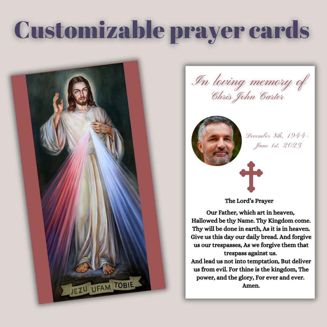 Prayer Card, Funeral Prayer Cards - Etsy