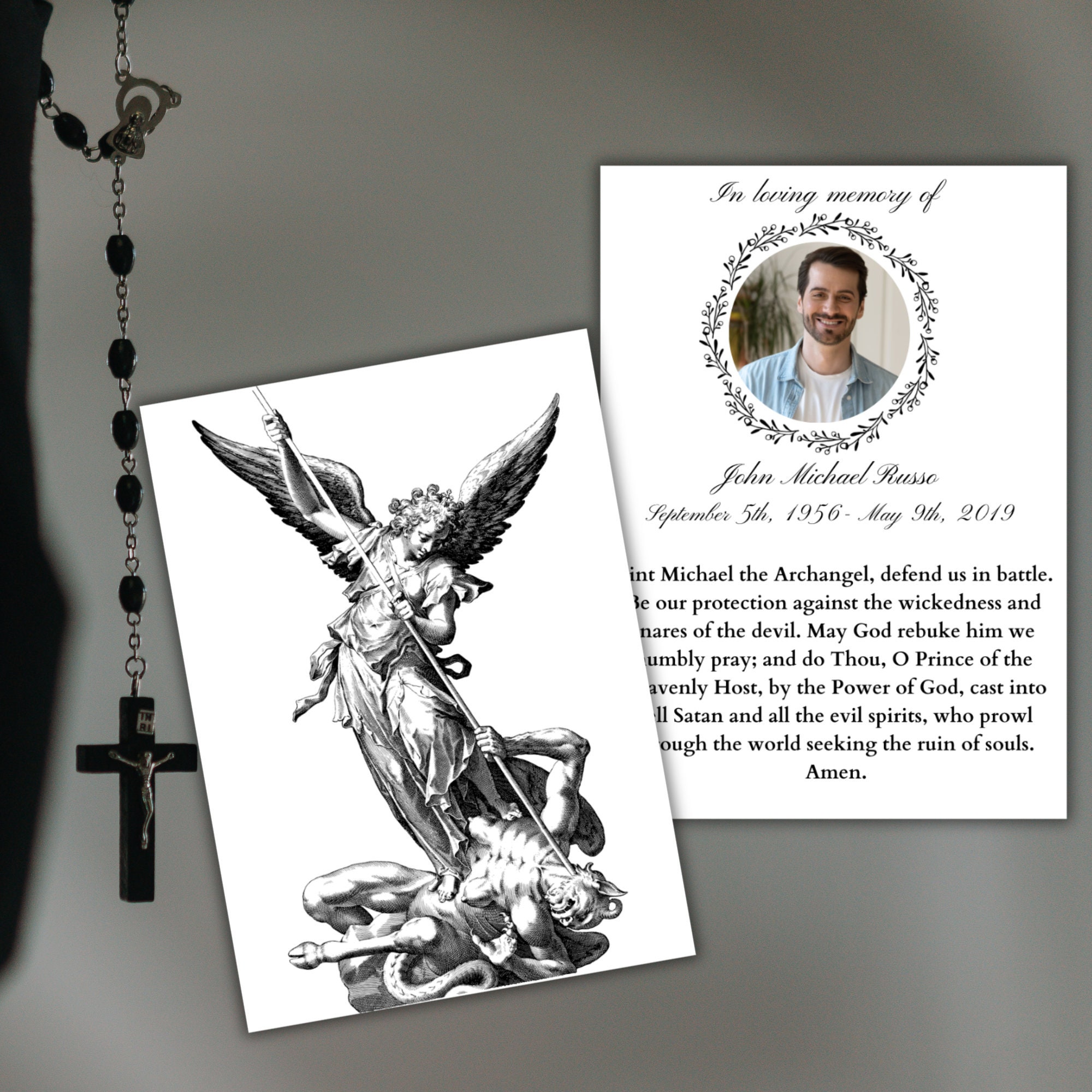 Prayer Card, Catholic Funeral Card - Etsy