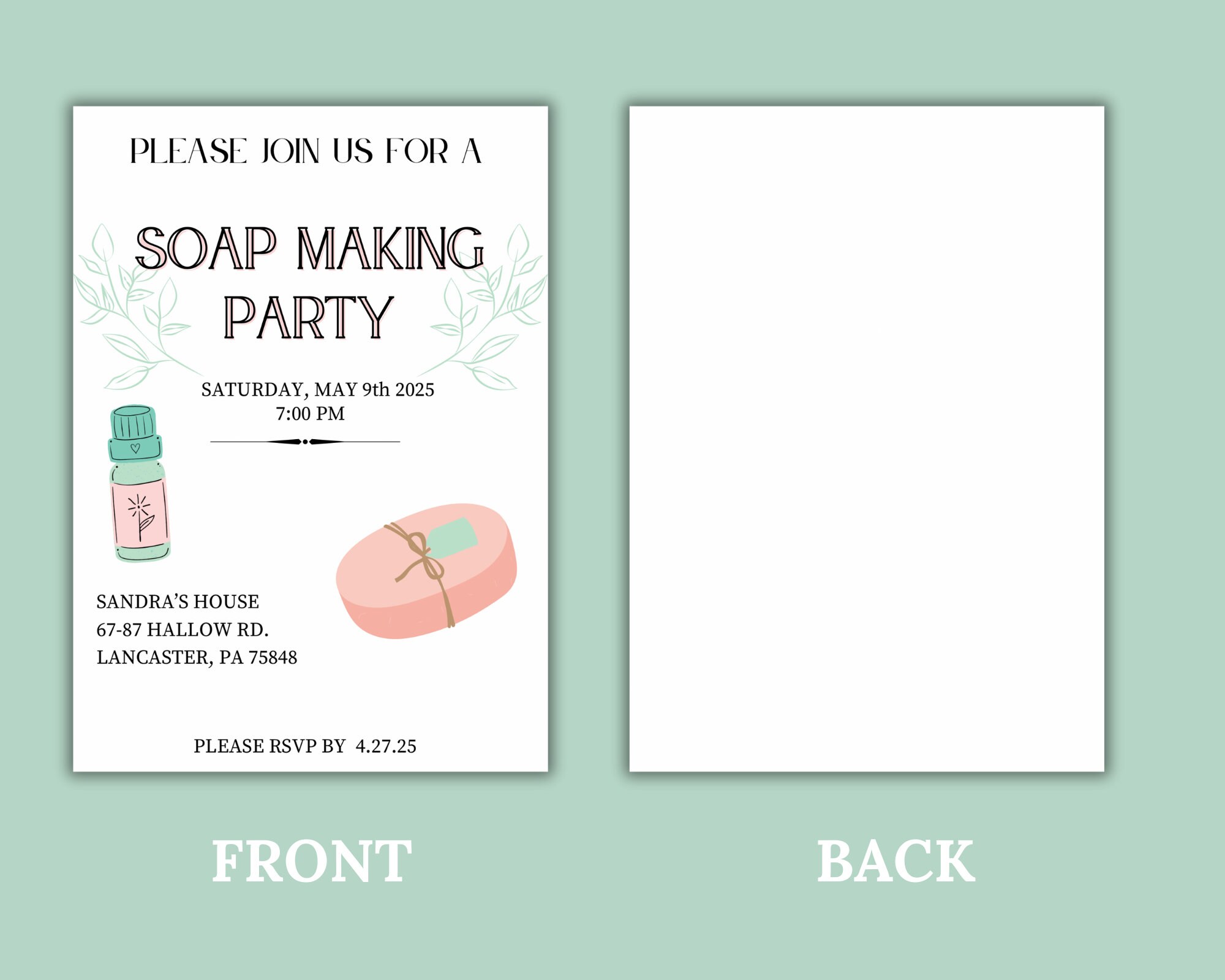 Soap Making Party Invitation - Etsy