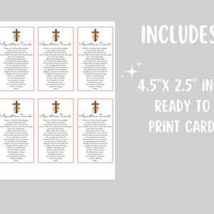 Apostles Creed Prayer, Catholic Prayer Card - Etsy