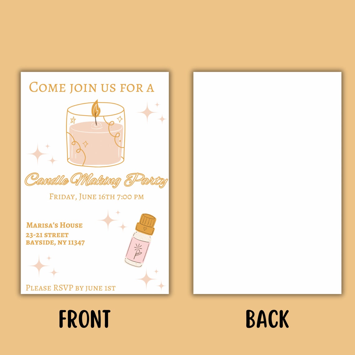 Candle Making Party Invite, Candle Making Party - Etsy