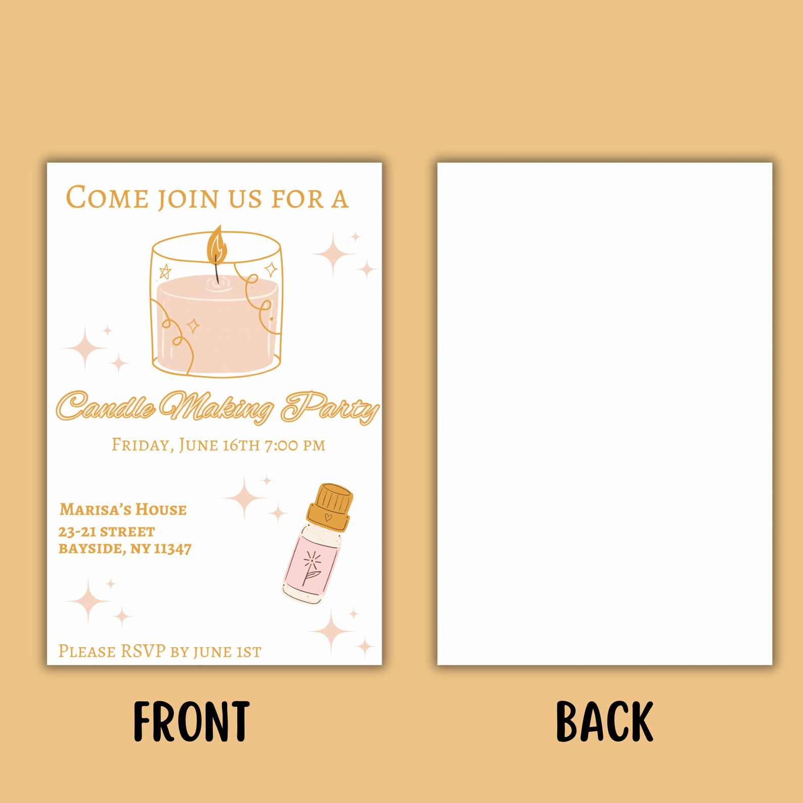 Candle Making Party Invite, Candle Making Party - Etsy