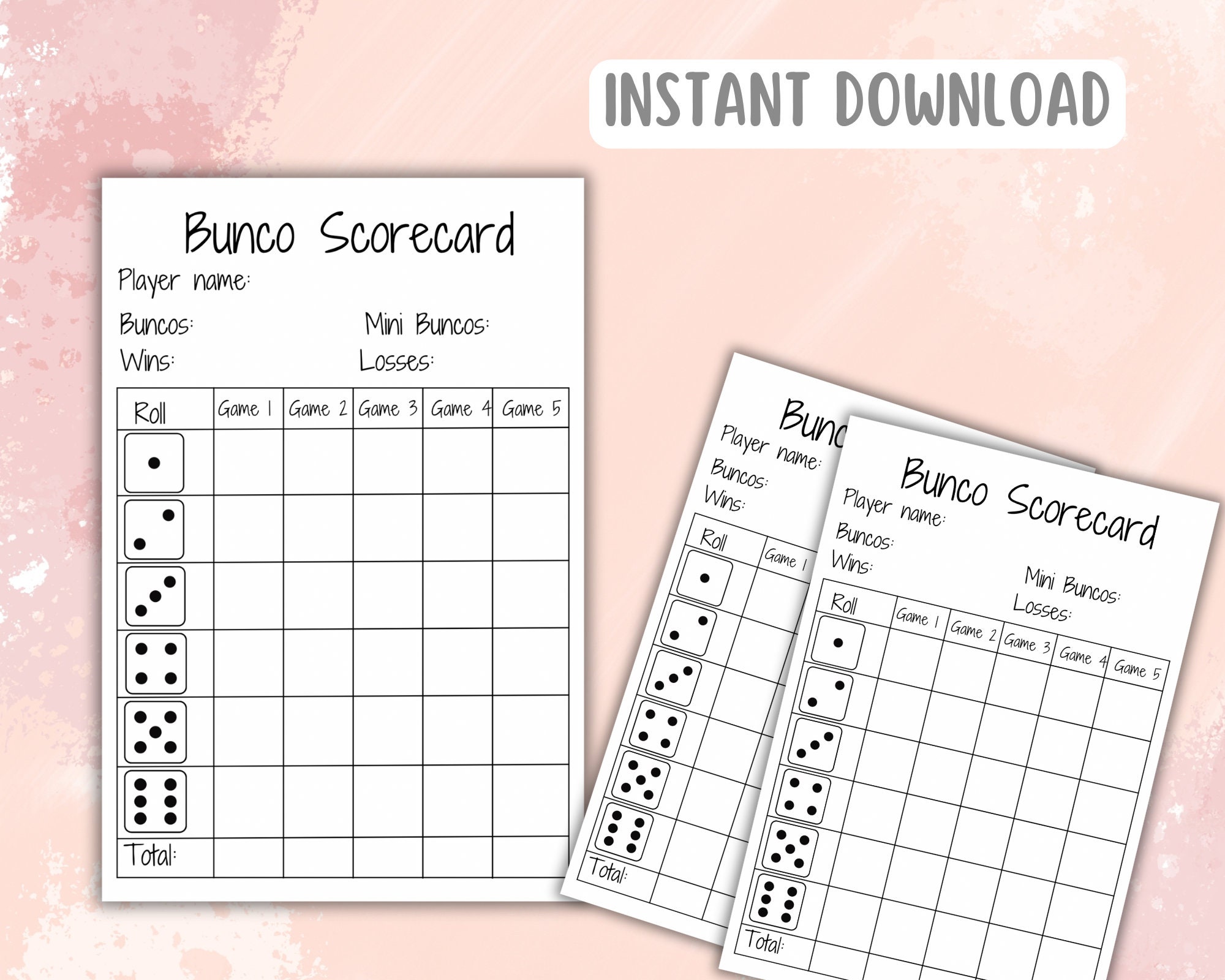 Bunco Scorecards, Bunco Scorecard - Etsy
