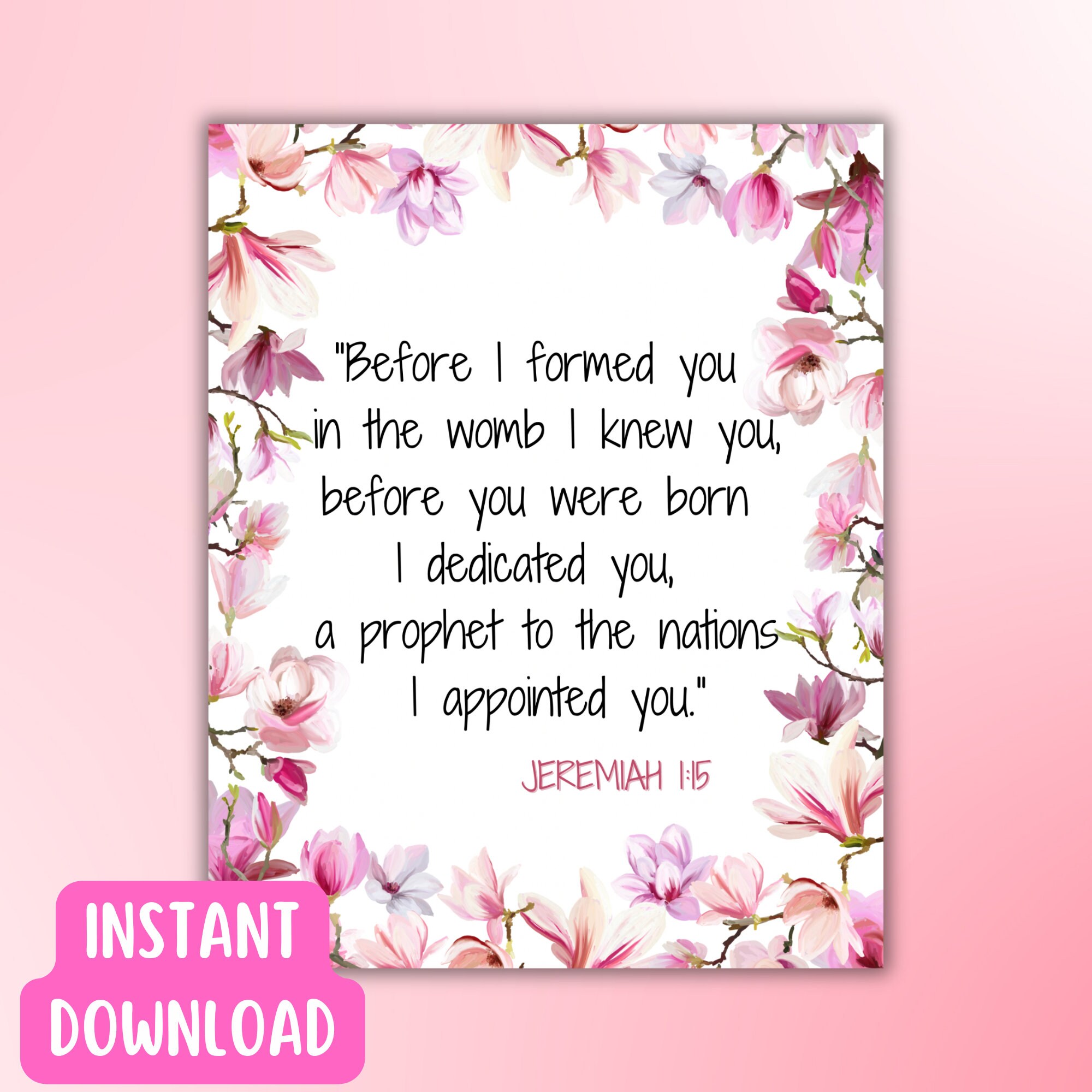 Jeremiah 1:15, Bible Quotes, Printable Bible Quotes - Etsy